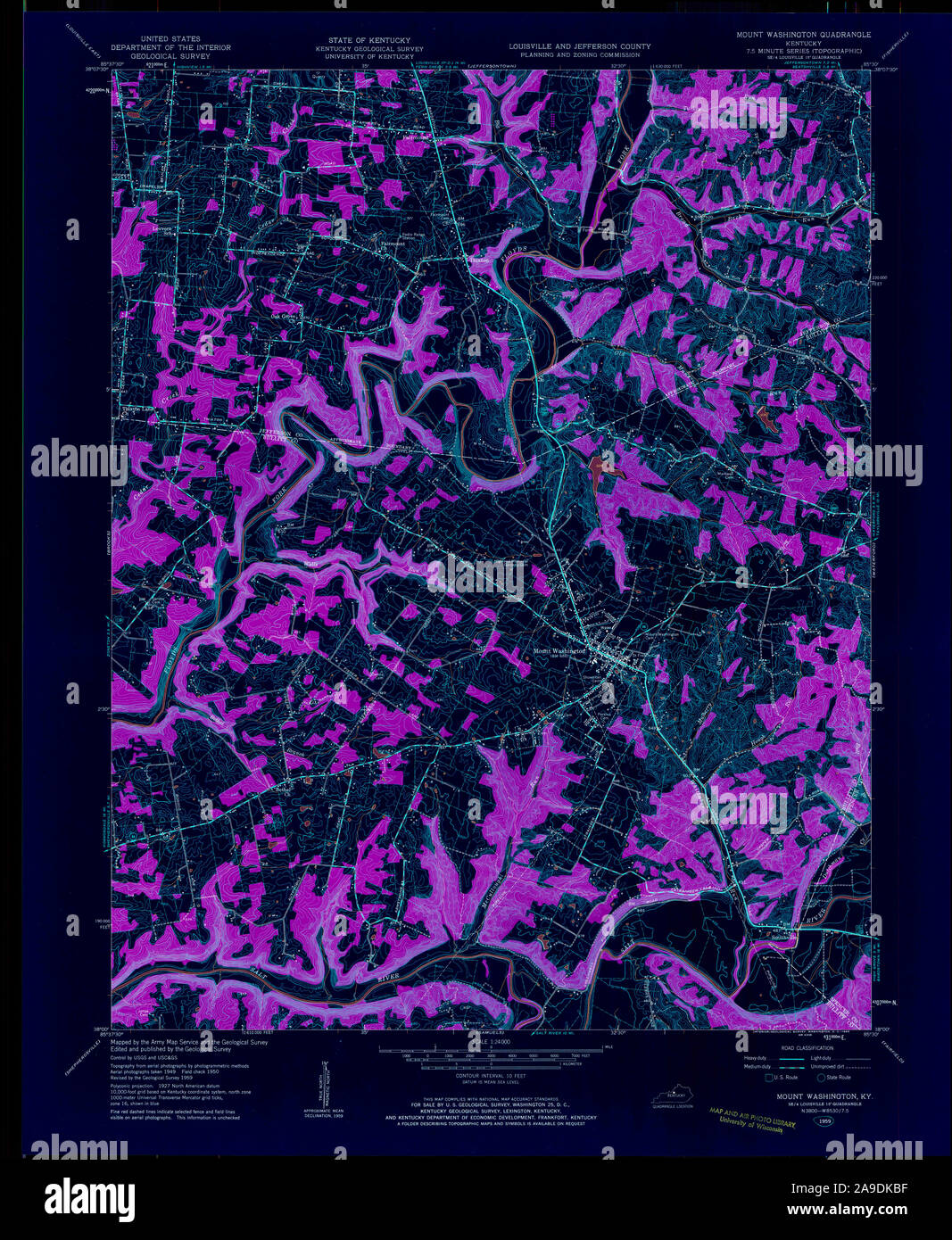 Mount washington kentucky map hi-res stock photography and images - Alamy