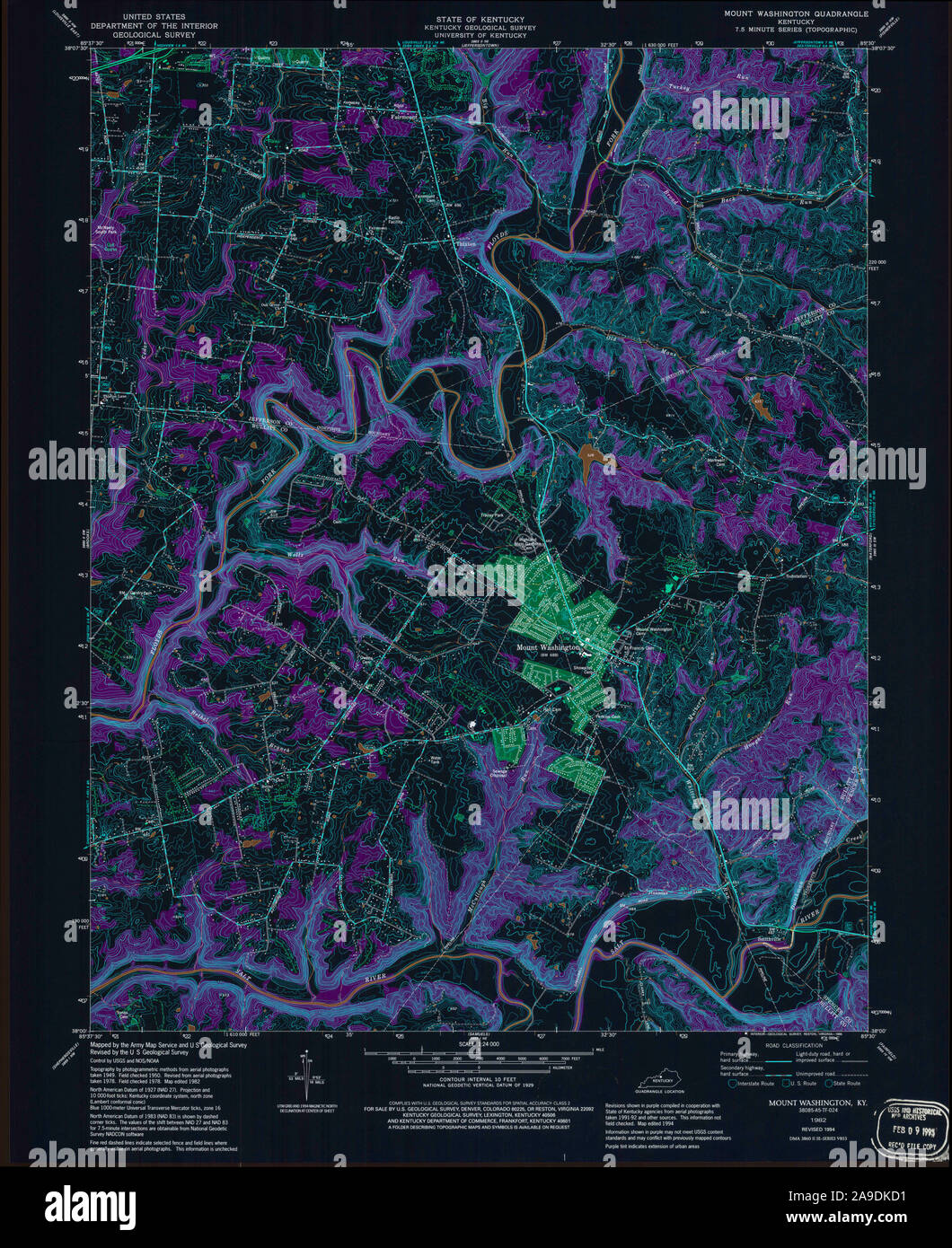 Mount washington kentucky map hi-res stock photography and images - Alamy