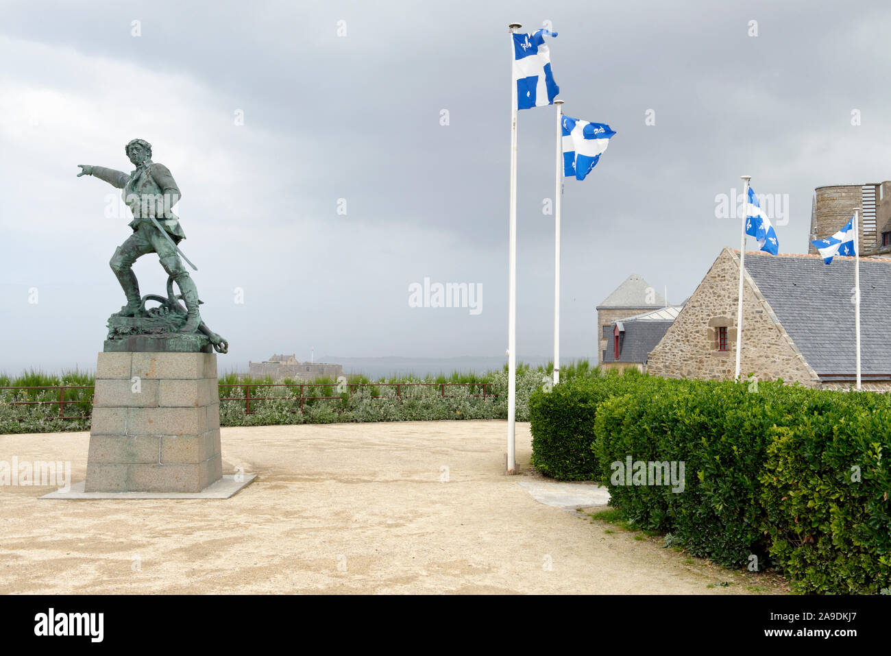 Statue of the pirate captain Robert Surcouf, Saint-Malo, Ille-et ...