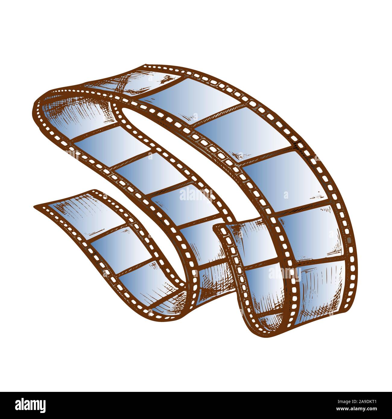 Curved film strip Stock Vector Images - Alamy