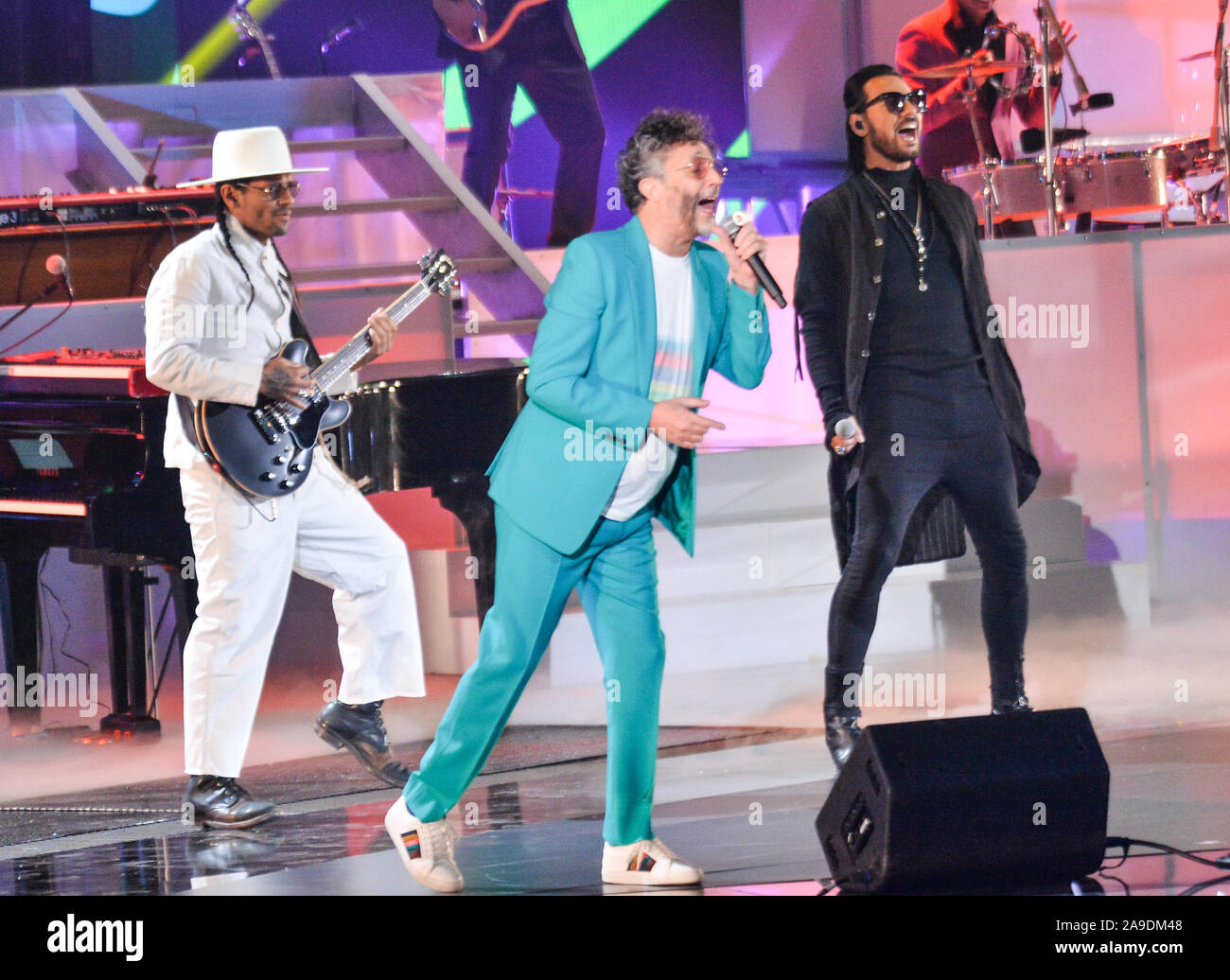 Las Vegas, United States. 14th Nov, 2019. (L-R) Draco, Fito Paez and ...