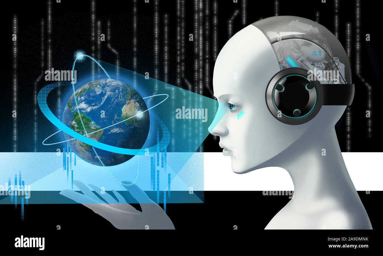 Ai robot illustrator hi-res stock photography and images - Alamy