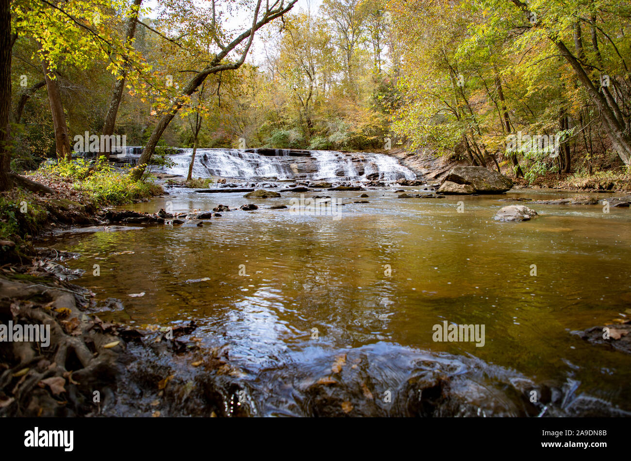 Waterfall with stream pool Stock Photo - Alamy