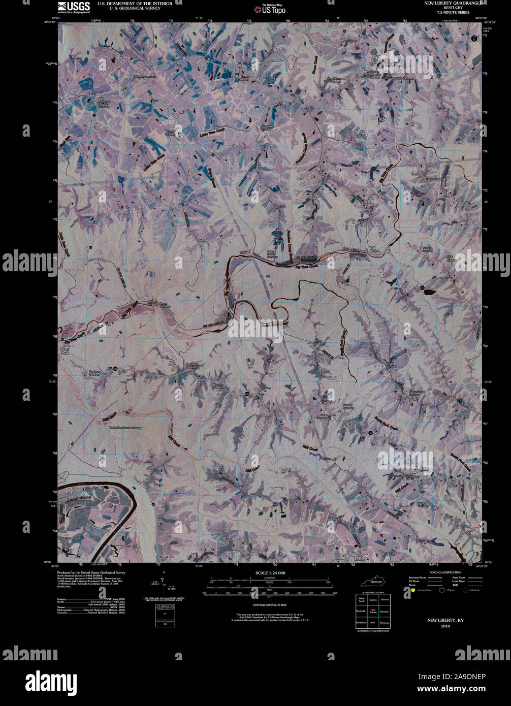 Liberty kentucky map hi-res stock photography and images - Alamy