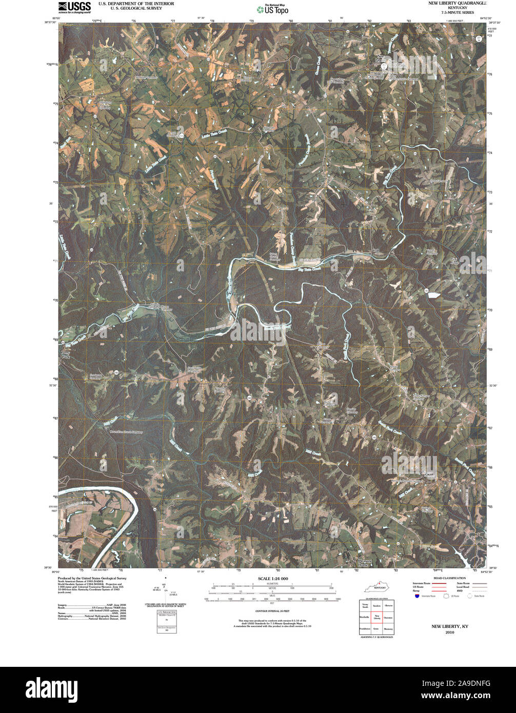 Liberty kentucky map hi-res stock photography and images - Alamy