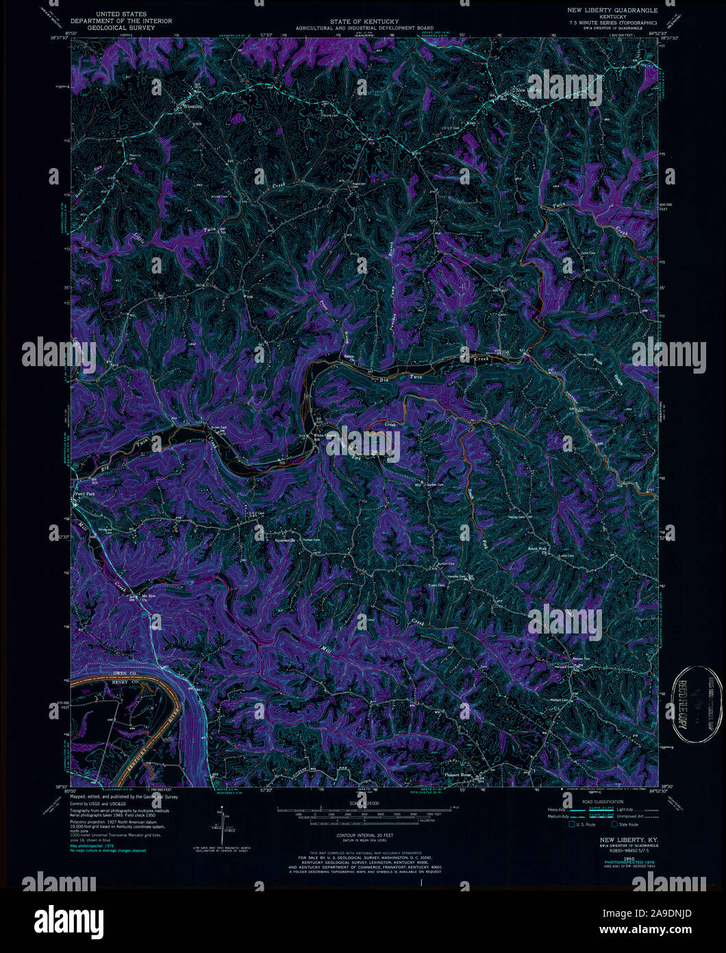 Map of liberty kentucky hi-res stock photography and images - Alamy