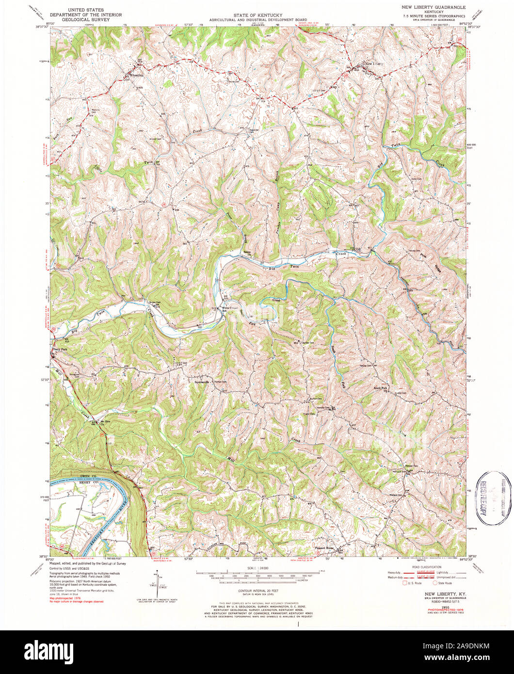 Liberty kentucky map hi-res stock photography and images - Alamy