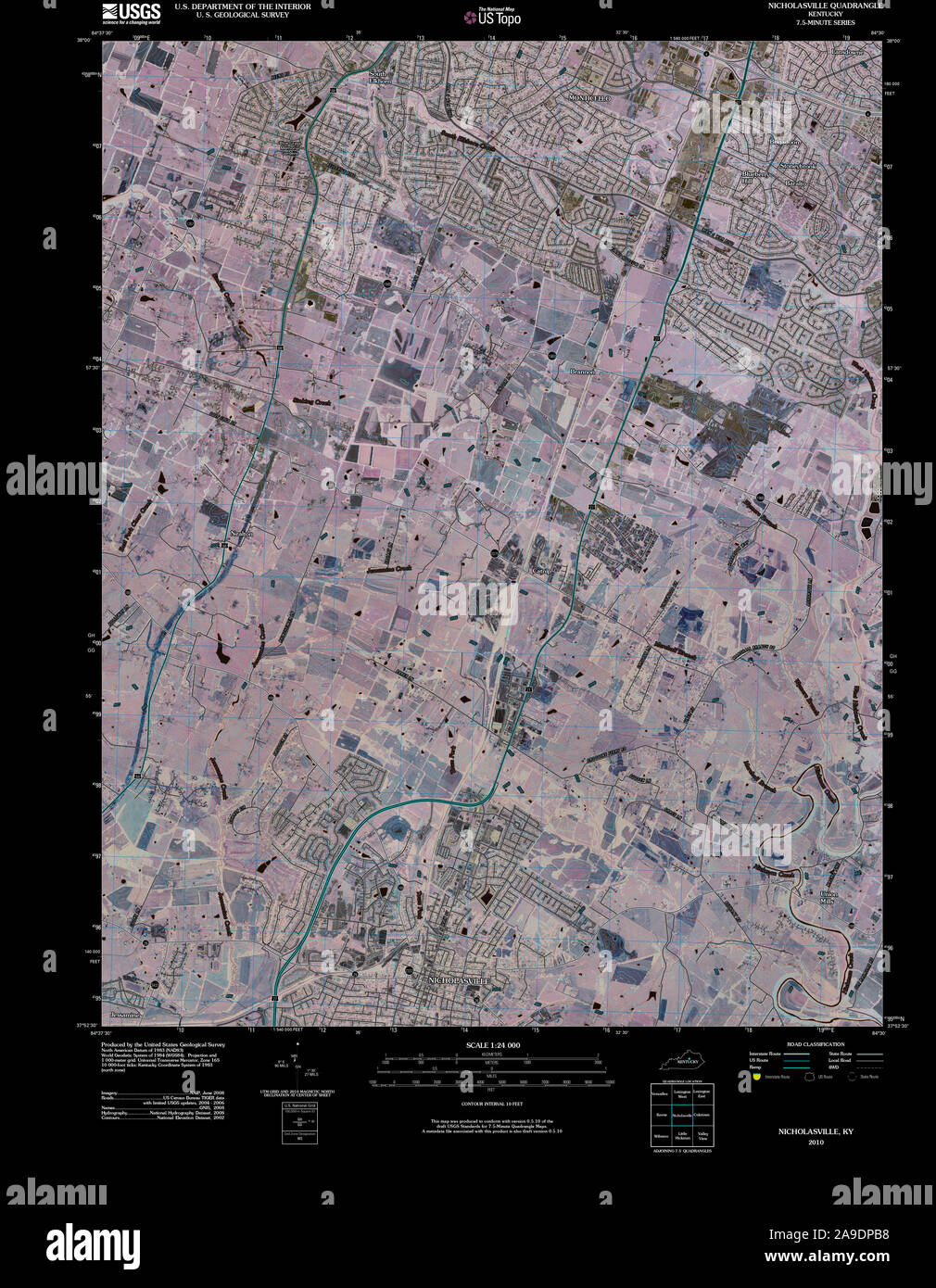 Map of nicholasville hi-res stock photography and images - Alamy