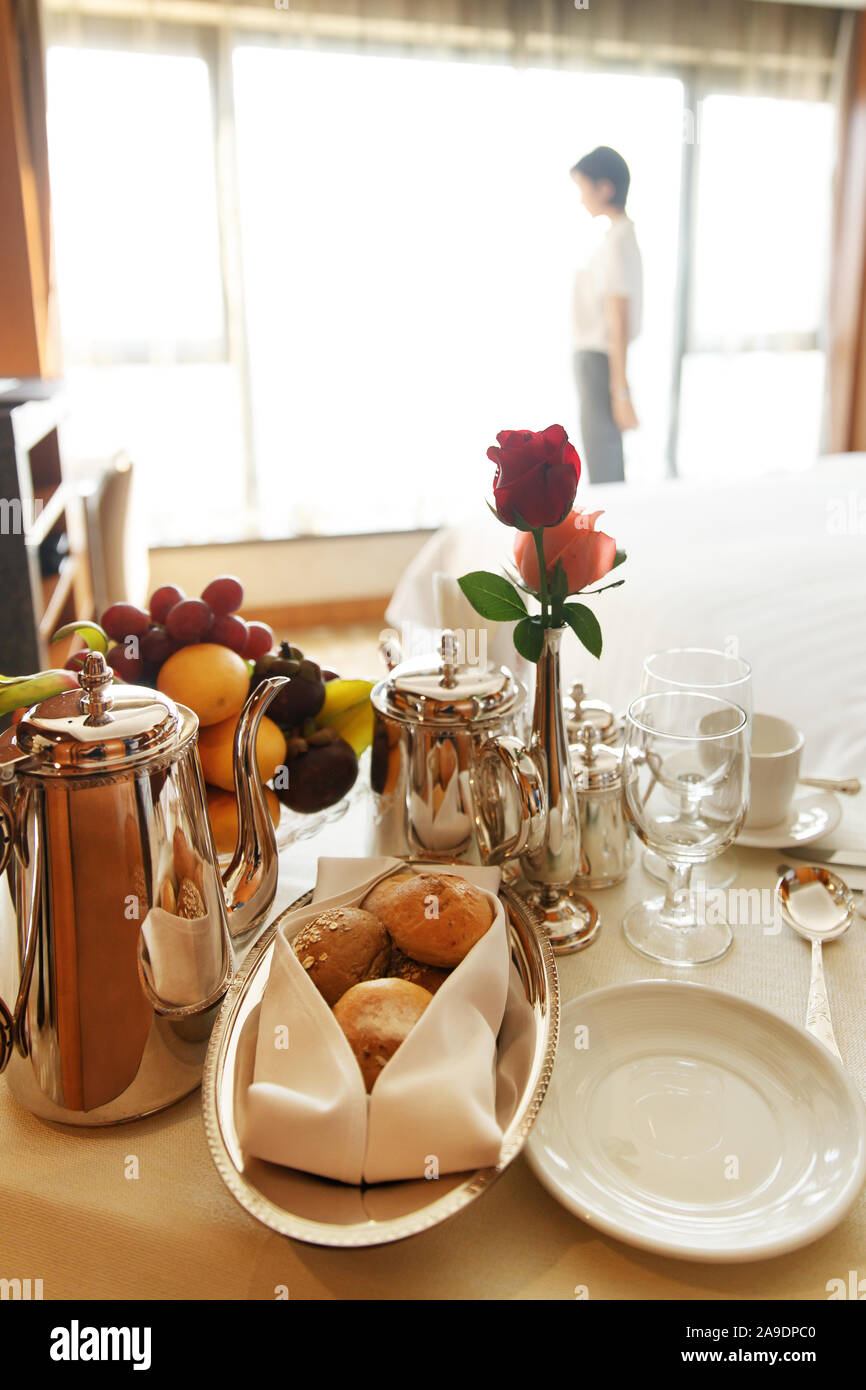 The food in hotel room Stock Photo - Alamy