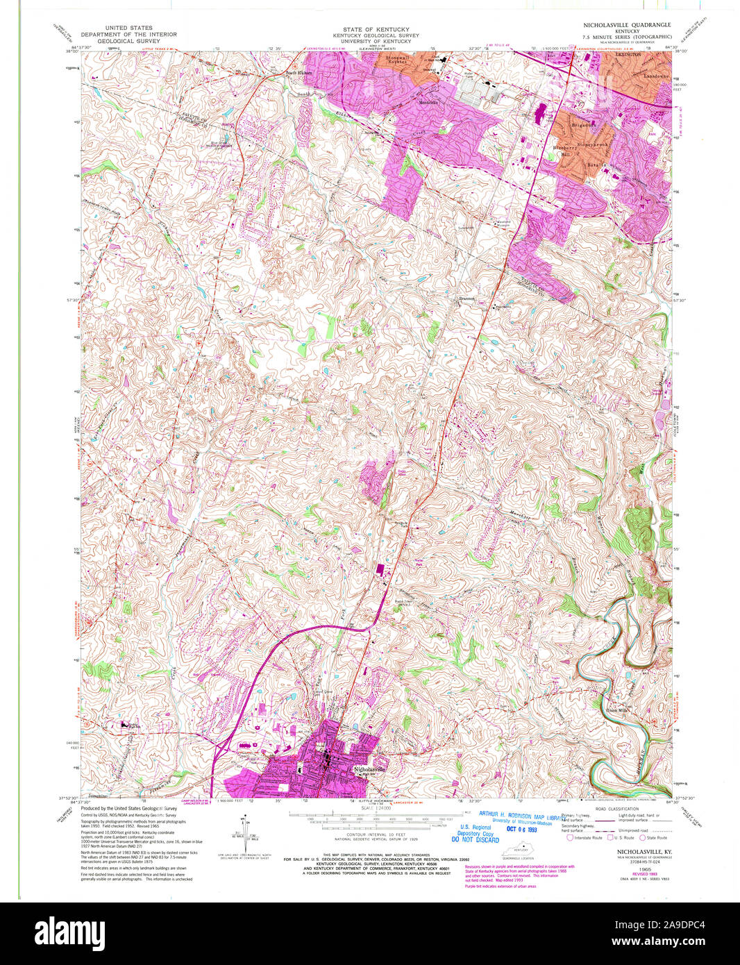 Map of nicholasville hi-res stock photography and images - Alamy
