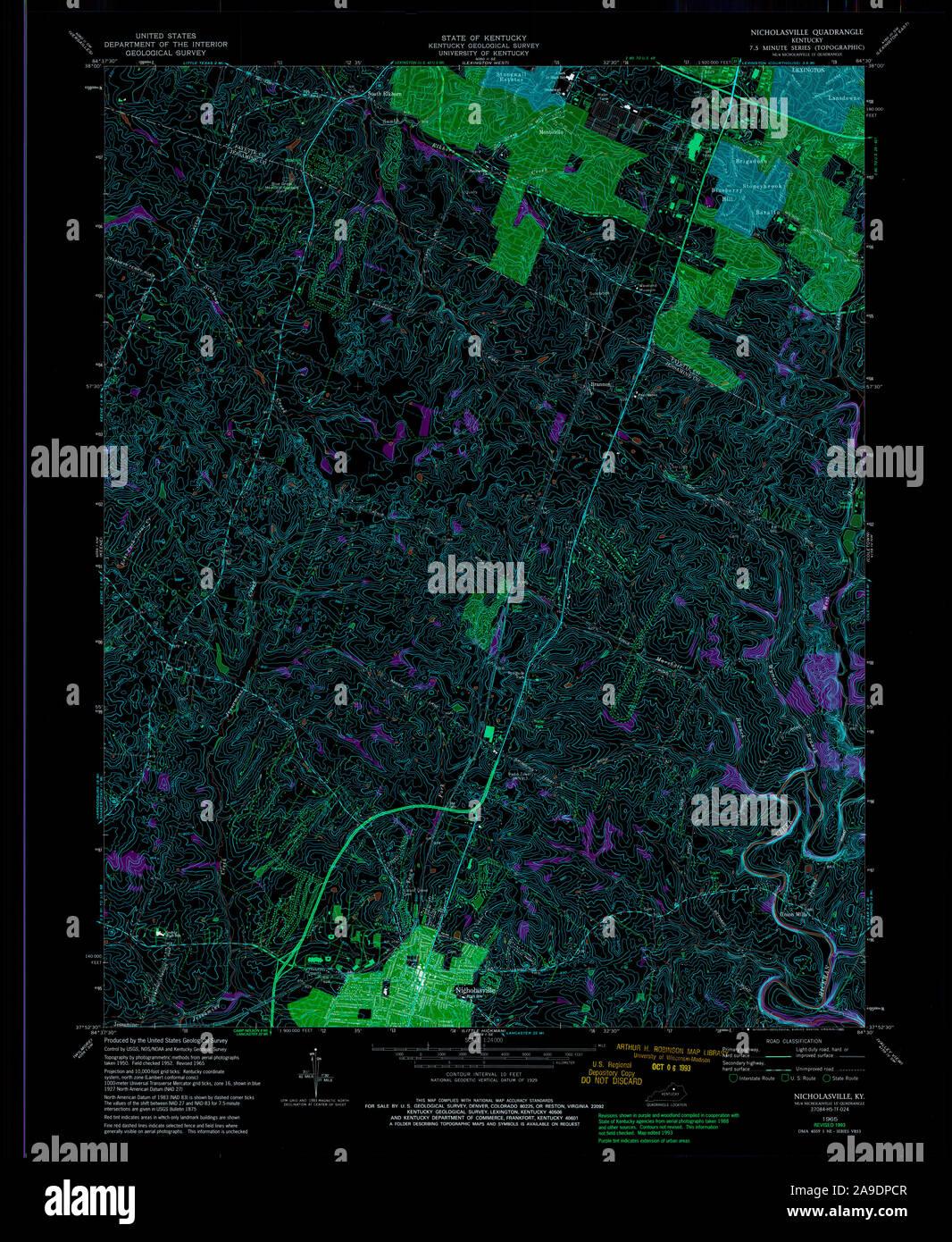 Map of nicholasville hi-res stock photography and images - Alamy