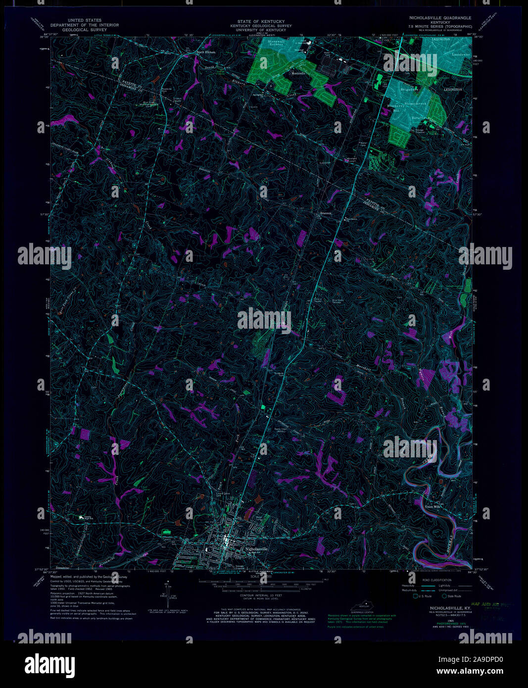 Map of nicholasville hi-res stock photography and images - Alamy