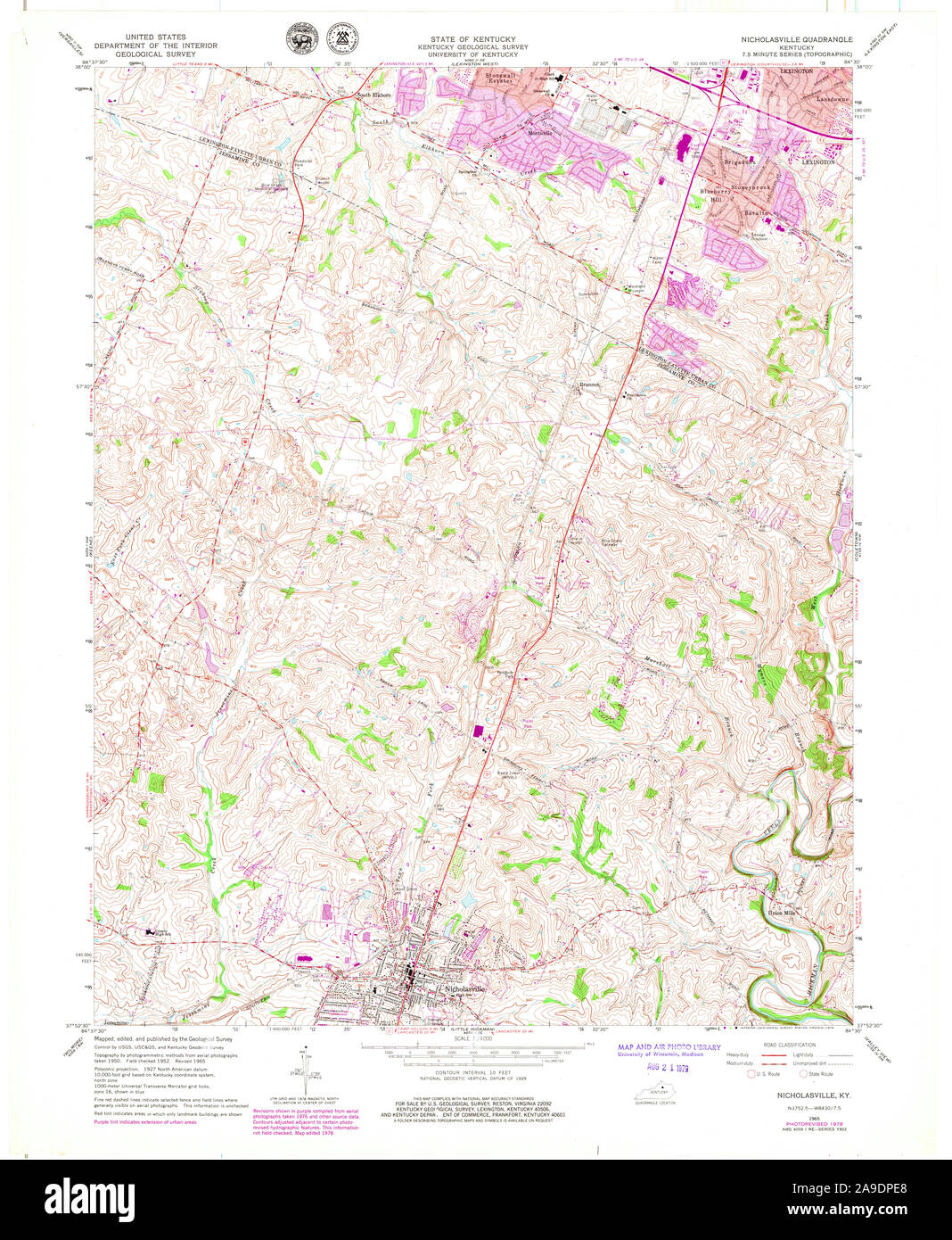 Map of nicholasville kentucky hi-res stock photography and images - Alamy