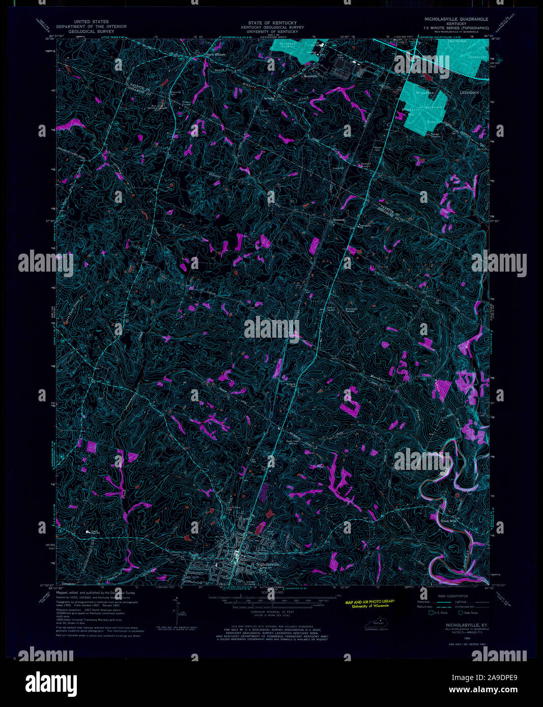 Map of nicholasville hi-res stock photography and images - Alamy