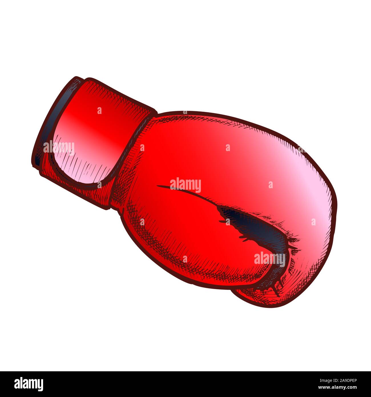 Boxing Glove Sport Cloth Side View Color Vector Stock Vector Image ...