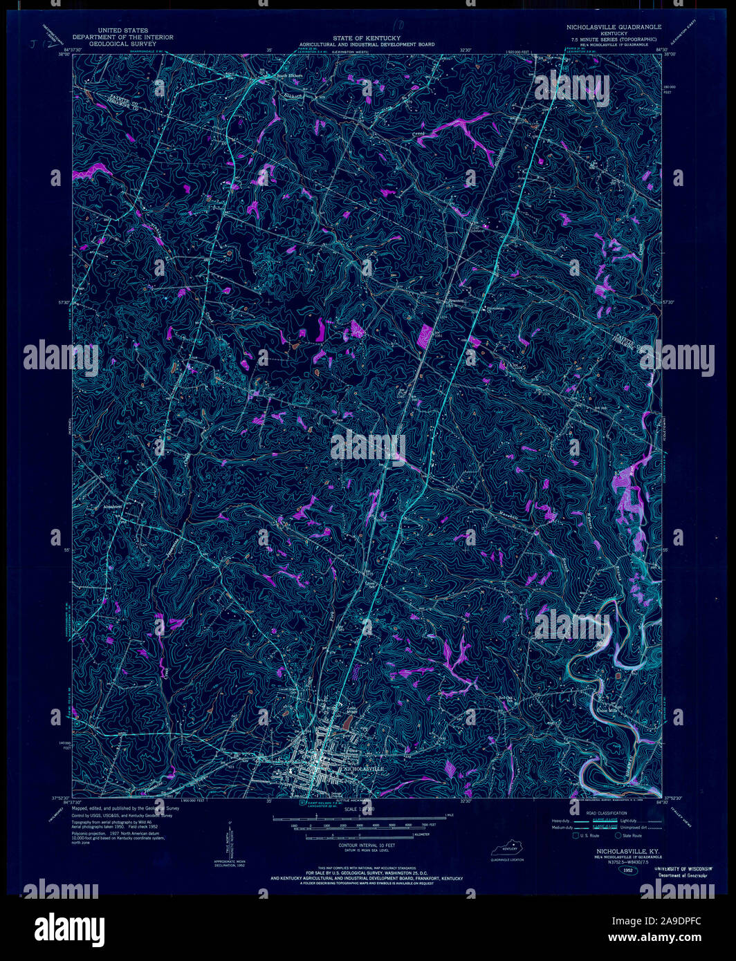 Map of nicholasville hi-res stock photography and images - Alamy