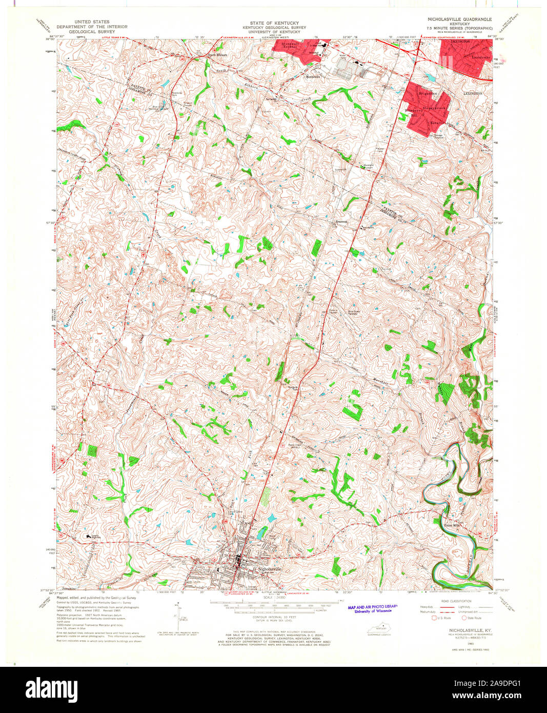 Nicholasville kentucky map hi-res stock photography and images - Alamy