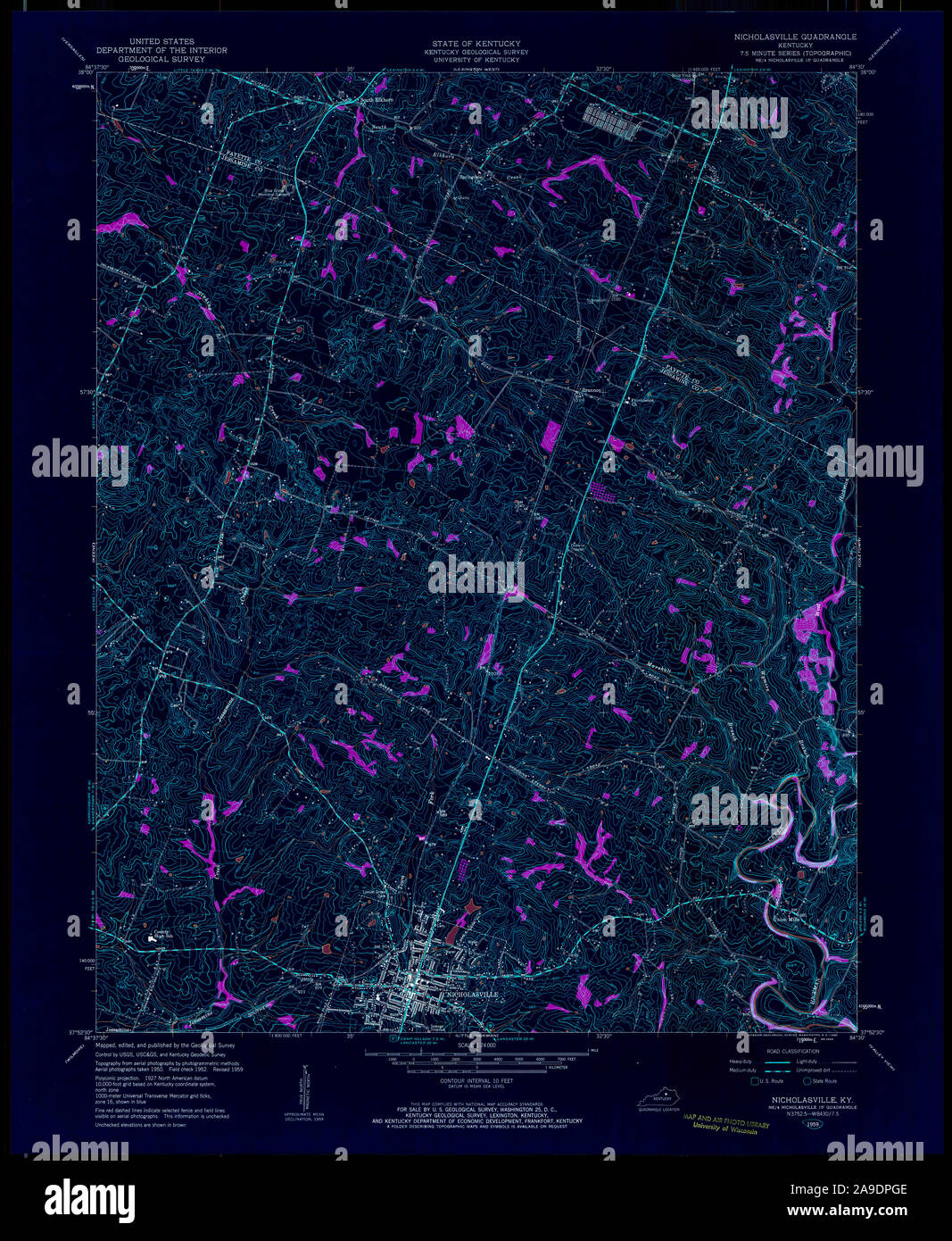 Nicholasville kentucky map hi-res stock photography and images - Alamy