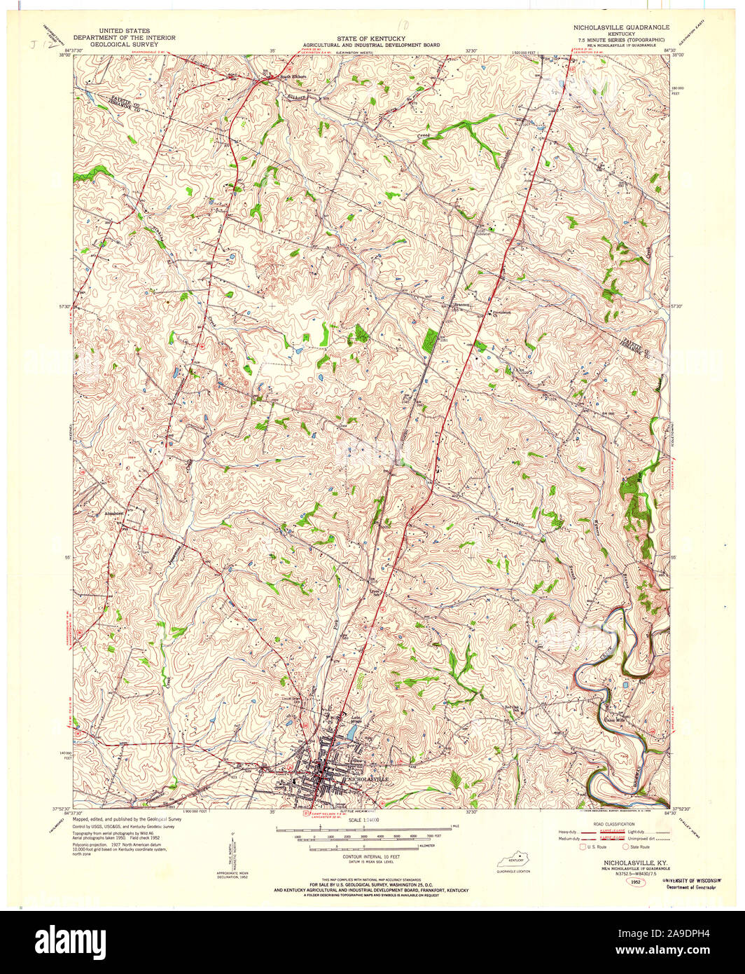 Nicholasville map hi-res stock photography and images - Alamy