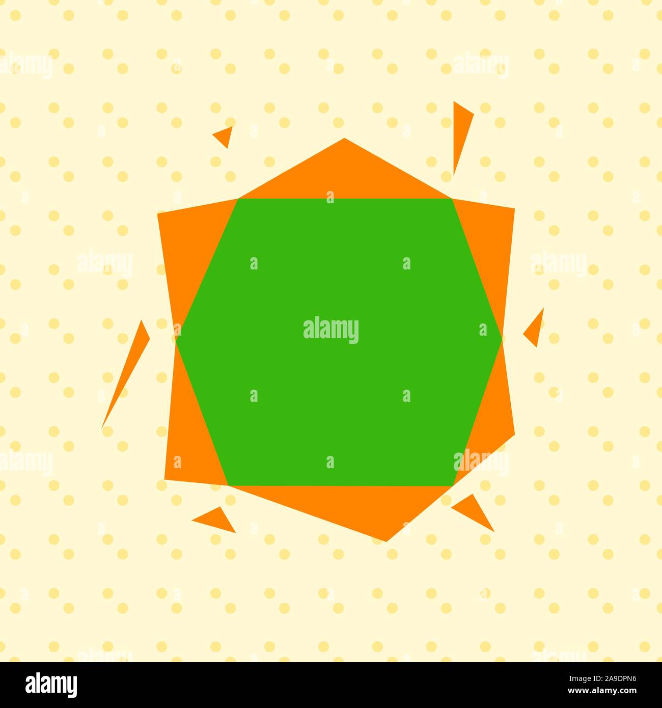 Asymmetrical uneven shaped format pattern object outline multicolour ...