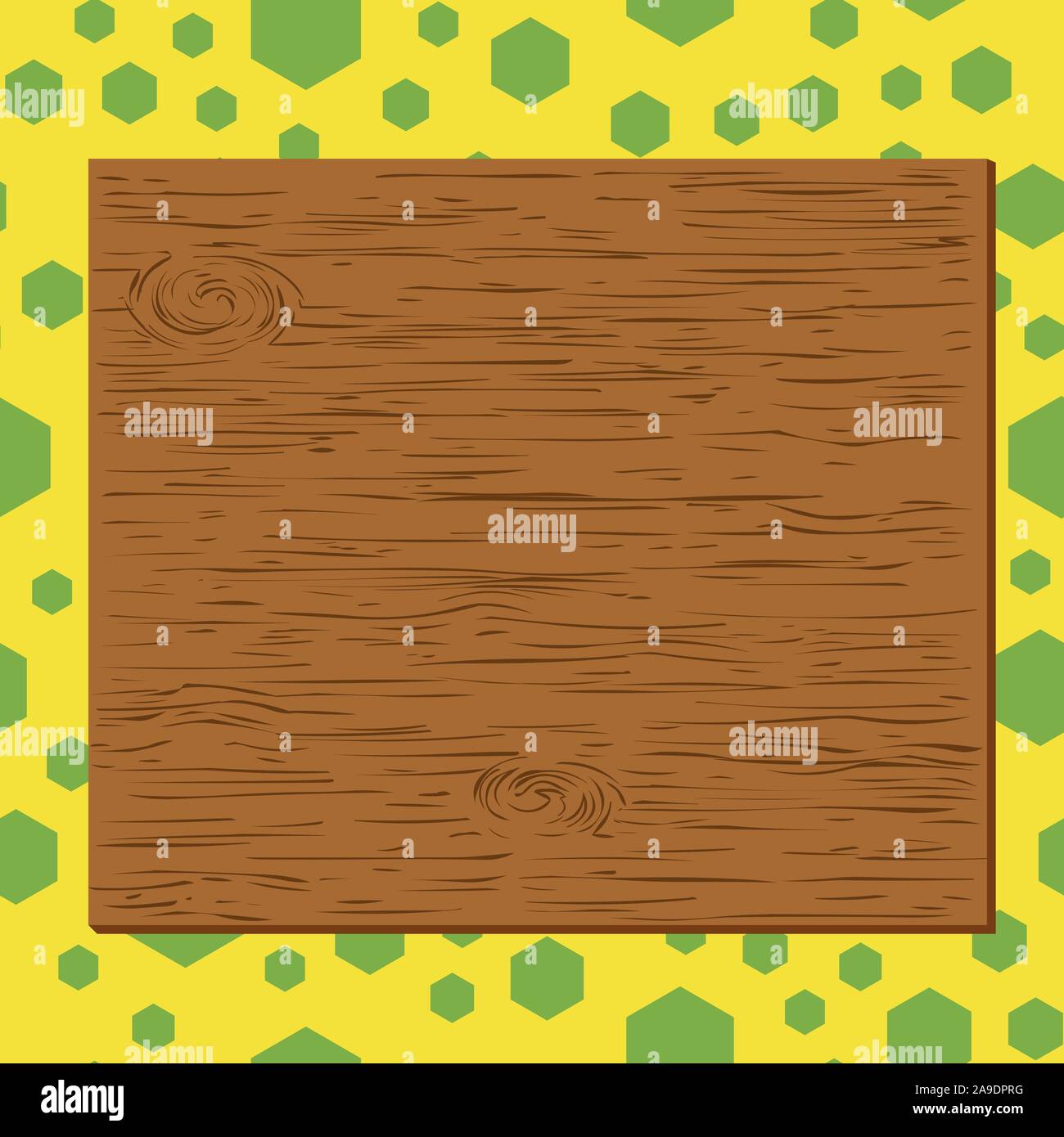 Square rectangle unreal cartoon wood wooden nailed stuck on coloured ...