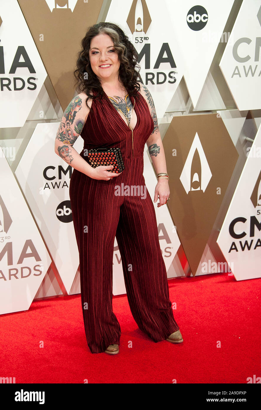Nov.13, 2019 - Nashville, Tennessee; USA - ASHLEY MCBRYDE arrives at ...