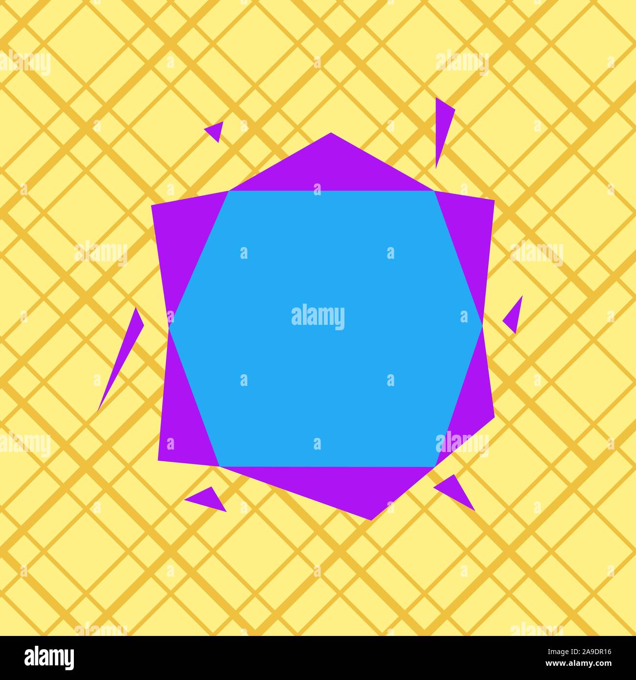 Asymmetrical uneven shaped format pattern object outline multicolour ...