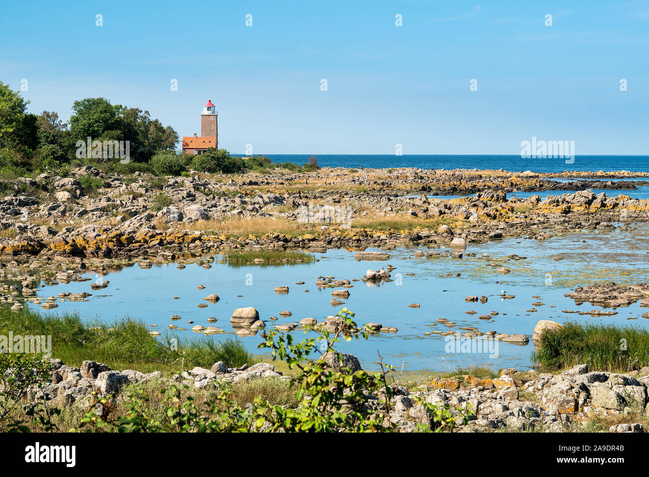 Bornholm, coastal path between Nexø and Svaneke, archipelago ...