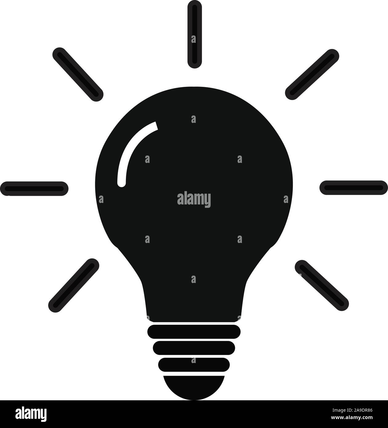 light bulb icon on white background. flat style. Light bulb lamp icon ...