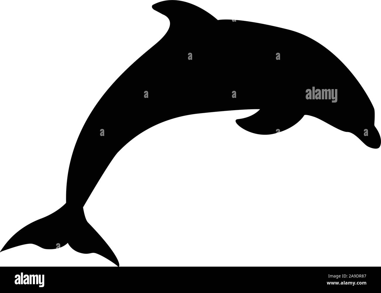 dolphin aquatic mammal icon on white background. flat style. dolphin ...