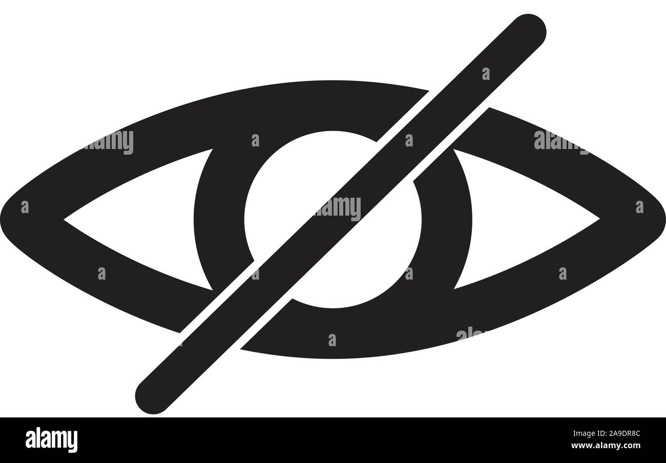 unseen icon on white background. flat style. hide icon for your web ...