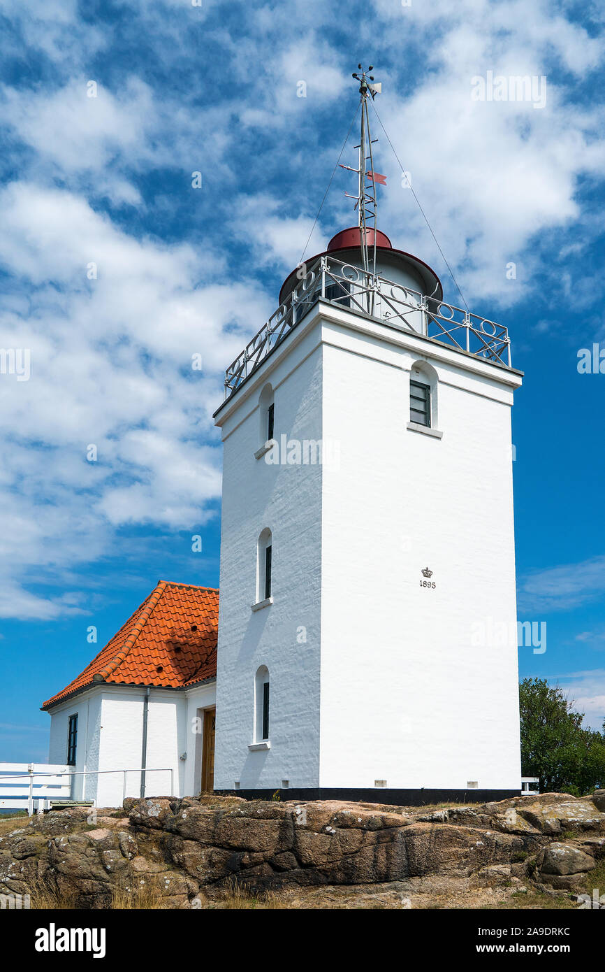 Bornholm, Hammaren peninsula, lighthouse Hammerodde Stock Photo - Alamy