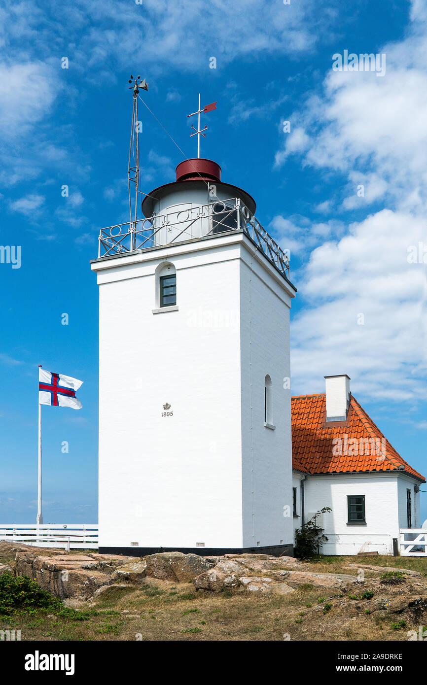 Bornholm, Hammaren peninsula, lighthouse Hammerodde Stock Photo - Alamy