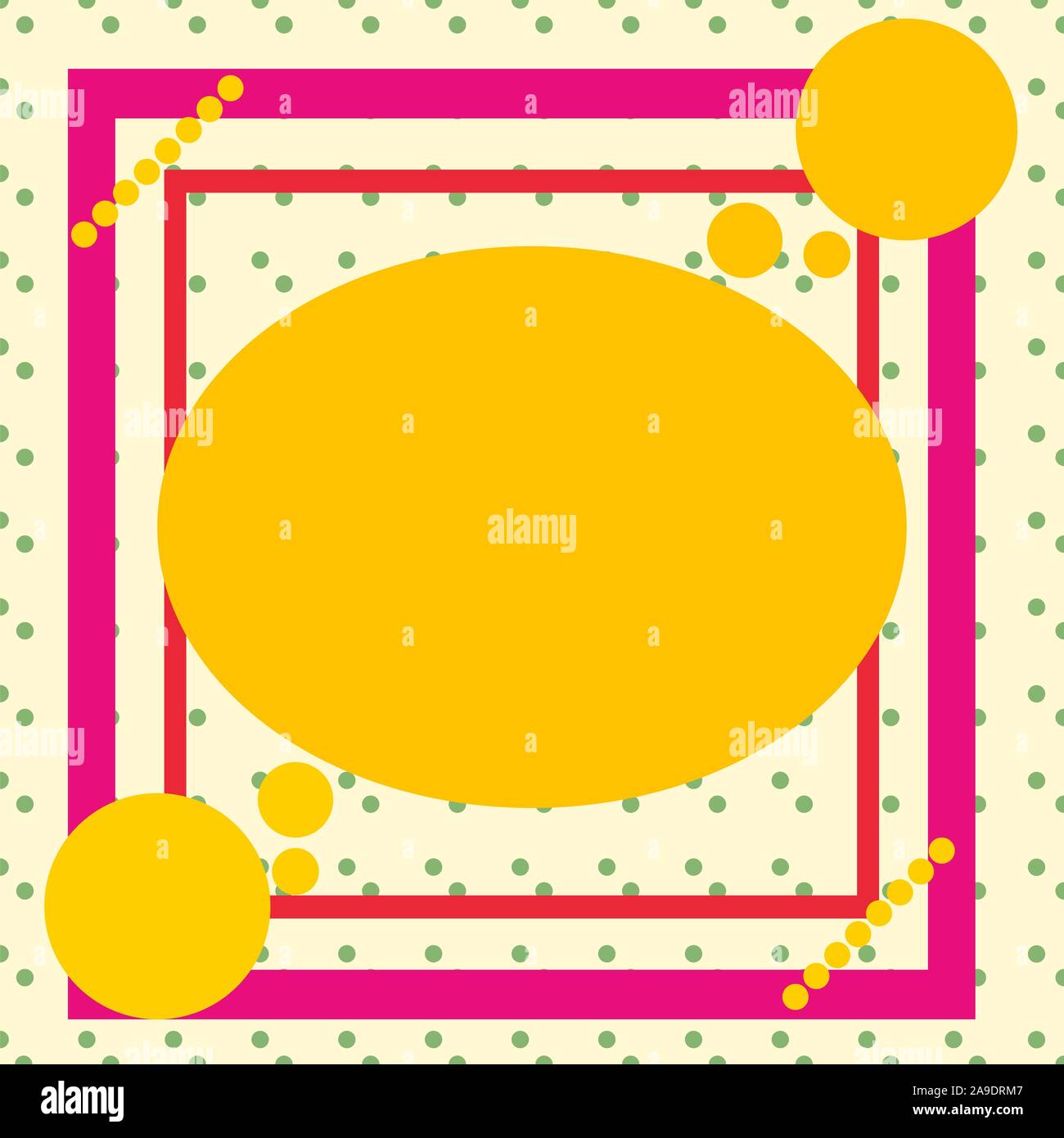 Asymmetrical uneven shaped format pattern object outline multicolour ...