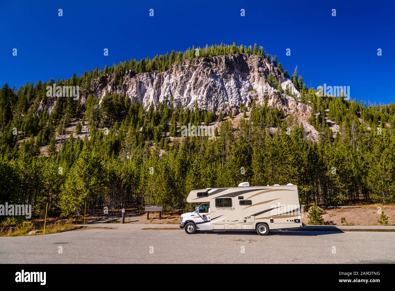 USA, Wyoming, Yellowstone National Park, Madison, Gibbon River Valley ...
