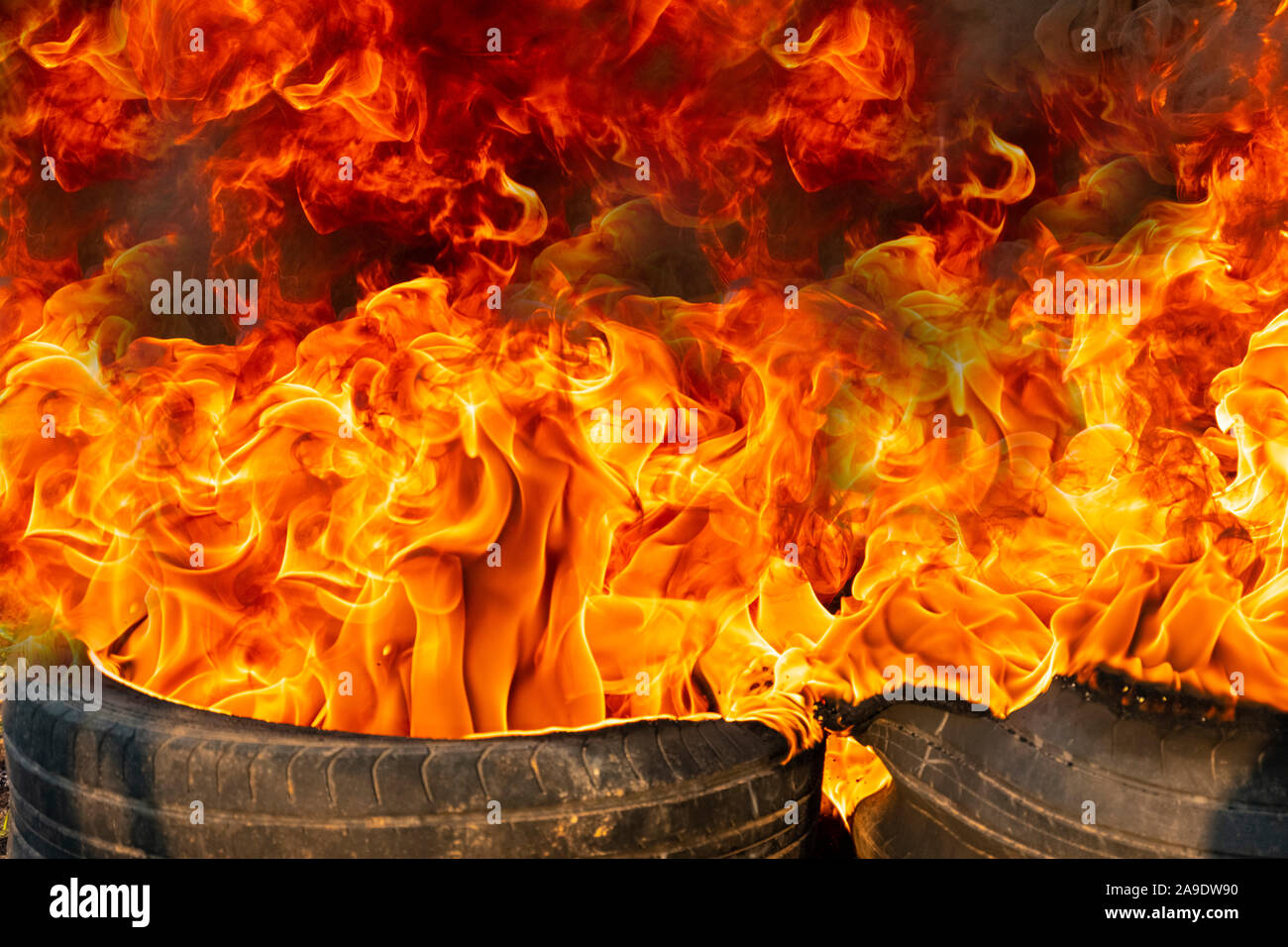 Fire flames burning red hot sparks Stock Photo - Alamy