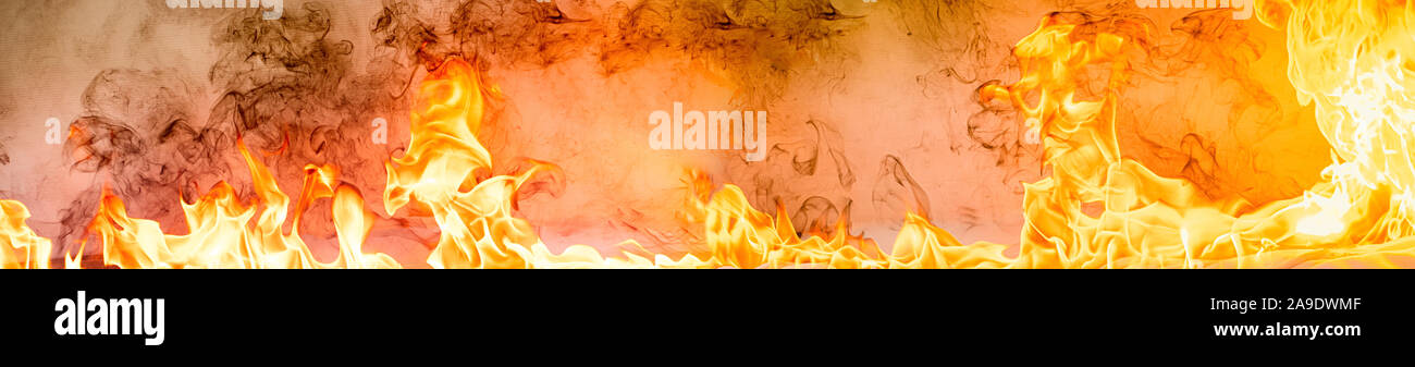 Fire flames on Abstract art black background, Burning red hot sparks ...