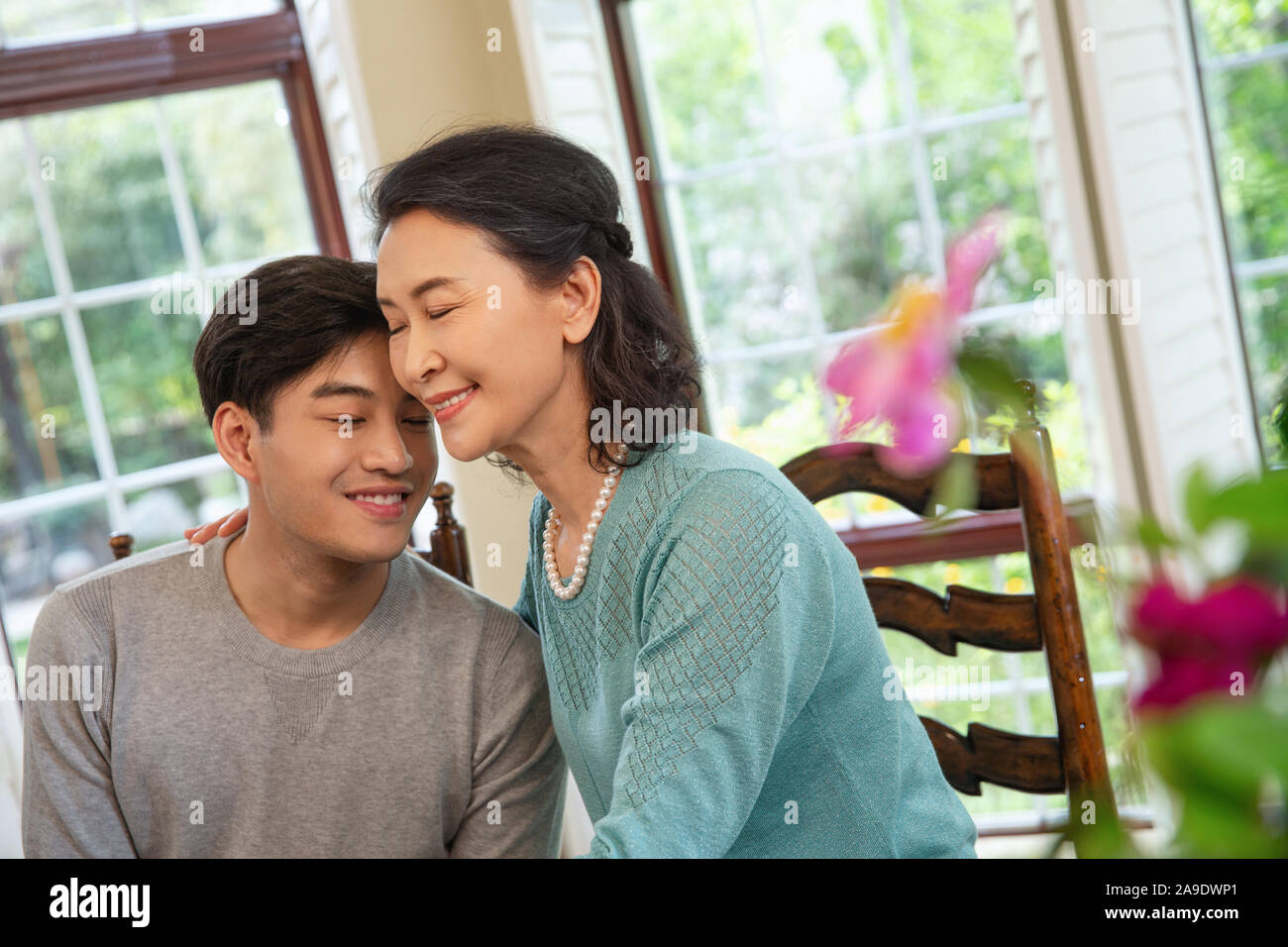 Happy mother and son Stock Photo - Alamy