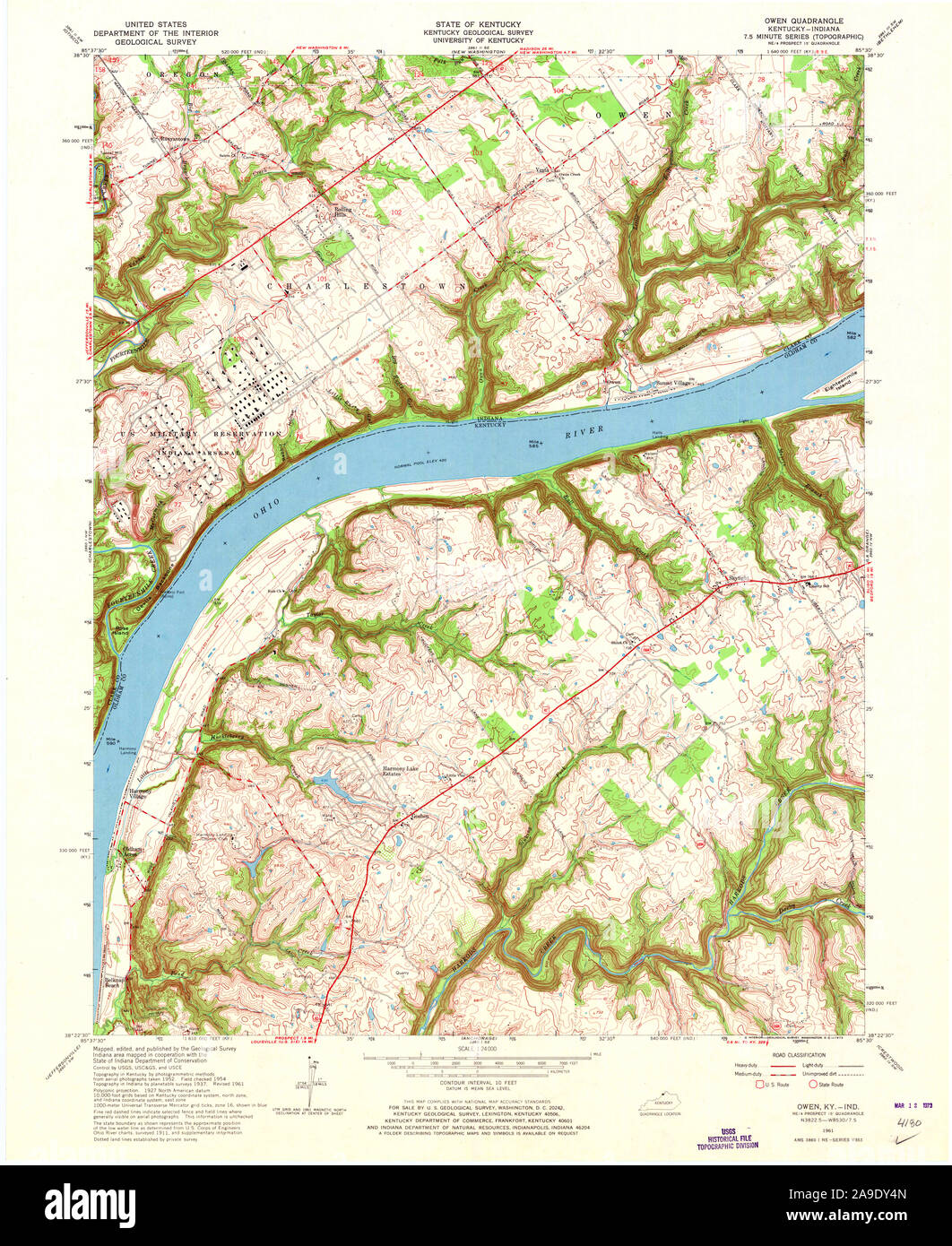 Owen kentucky map hi-res stock photography and images - Alamy