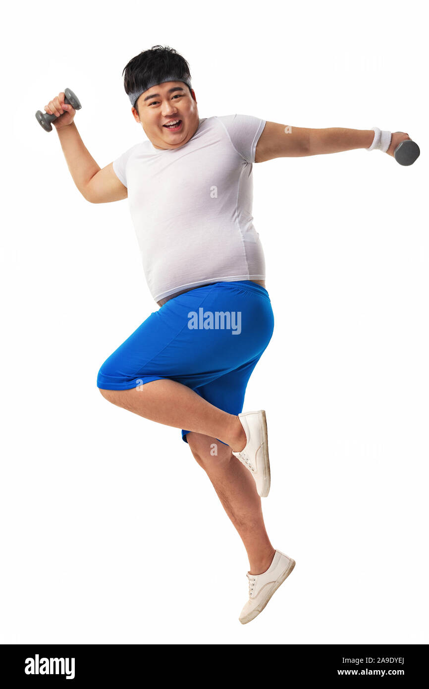 Small fat dumbbell fitness Stock Photo - Alamy