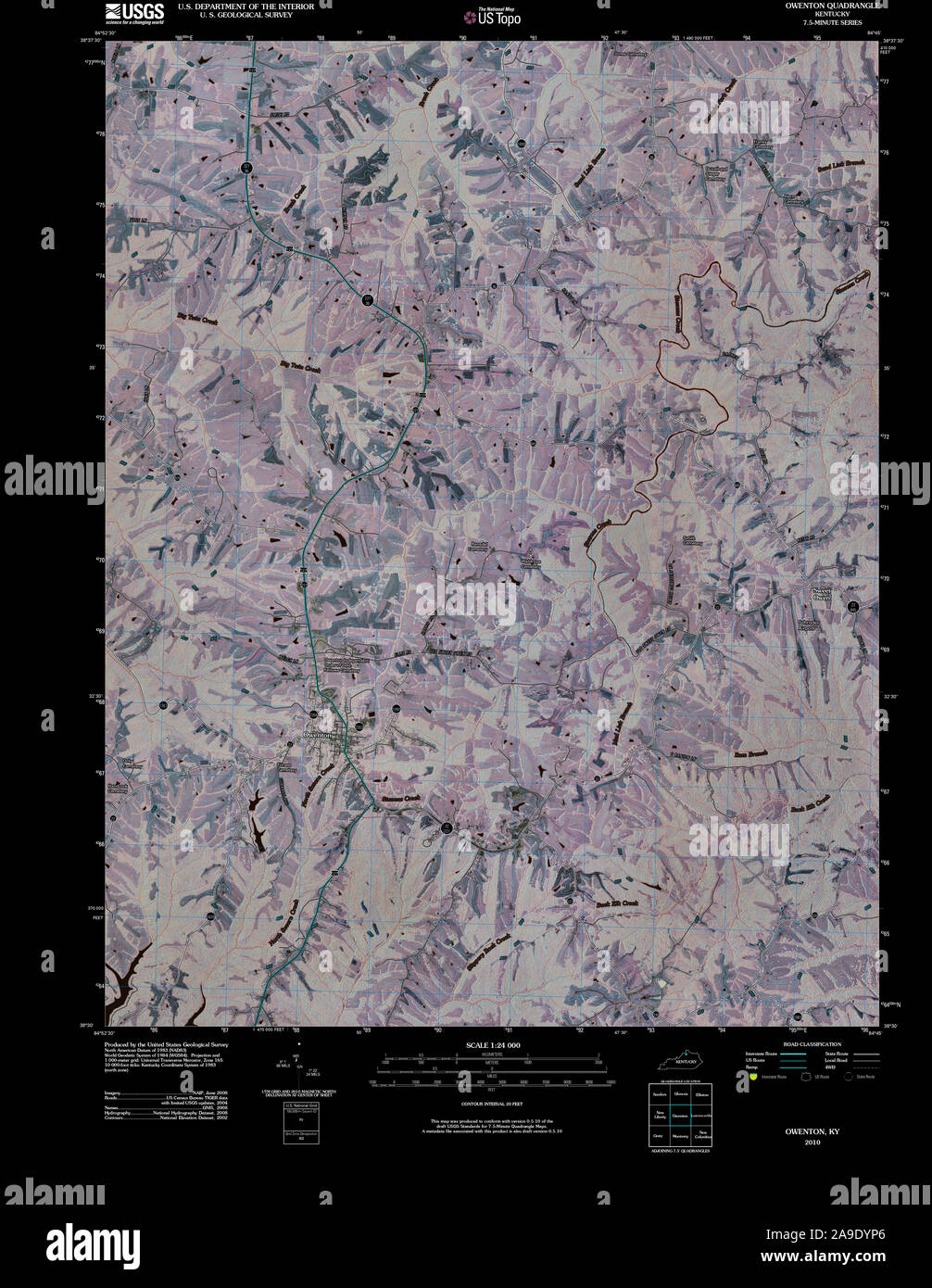 Map of owenton hi-res stock photography and images - Alamy