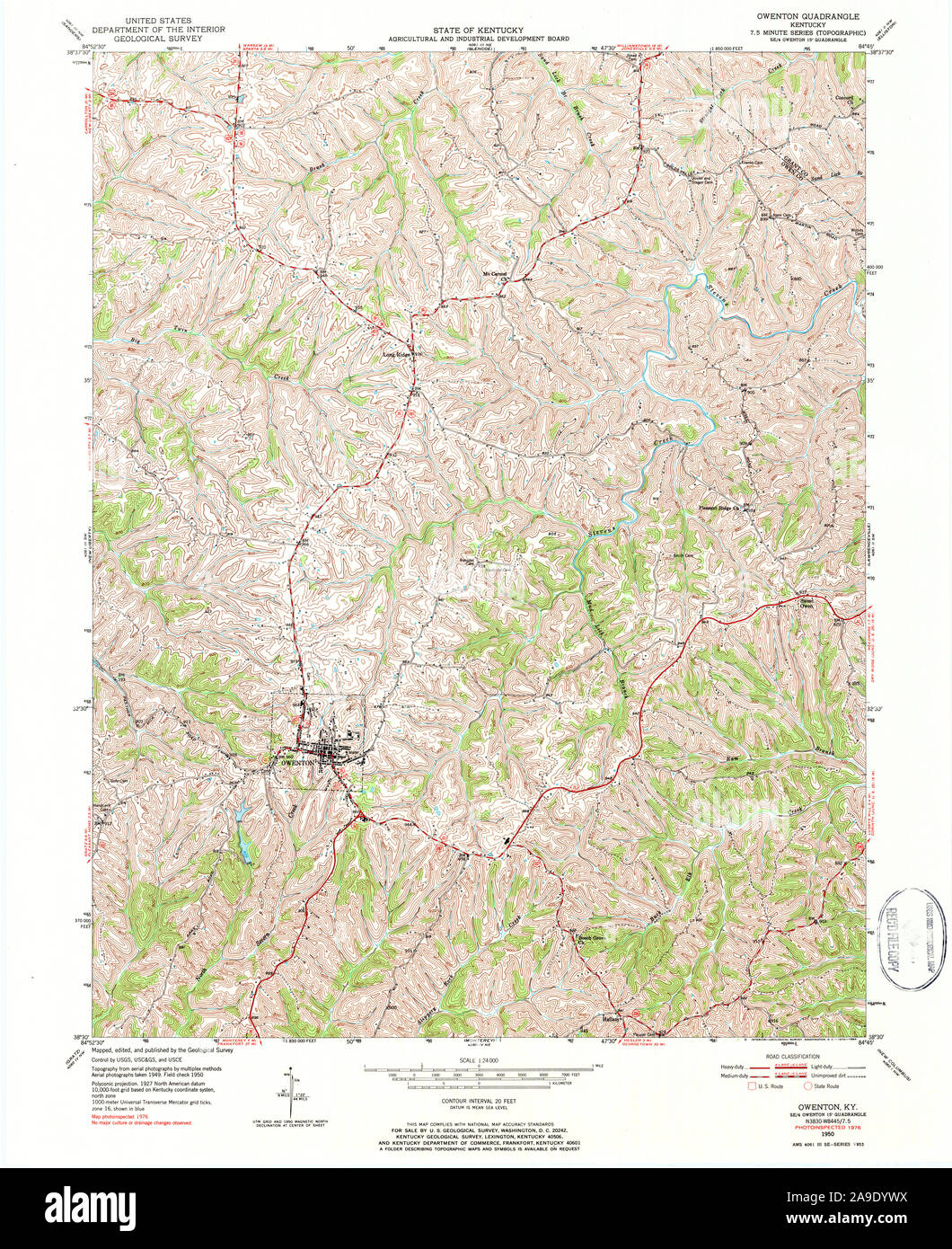 Map of owenton hi-res stock photography and images - Alamy