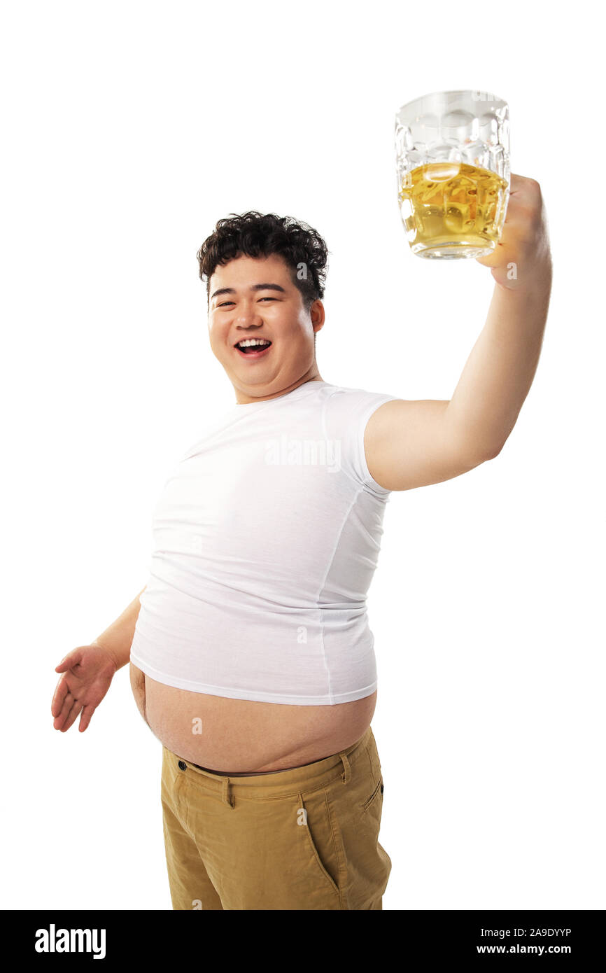 Small fat to drink beer Stock Photo - Alamy