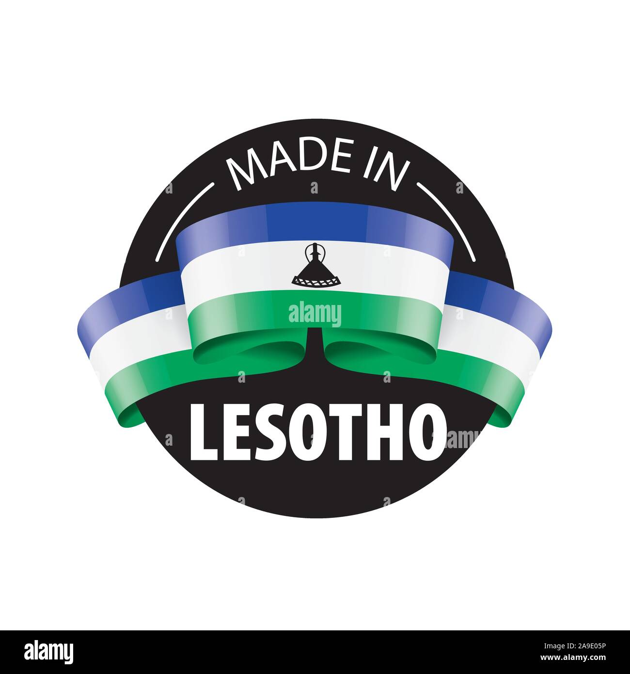 Lesotho flag, vector illustration on a white background Stock Vector ...