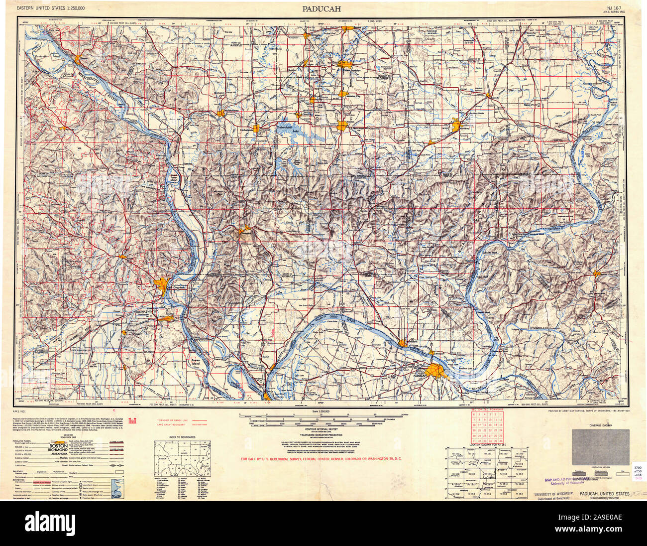 Paducah map hi-res stock photography and images - Alamy