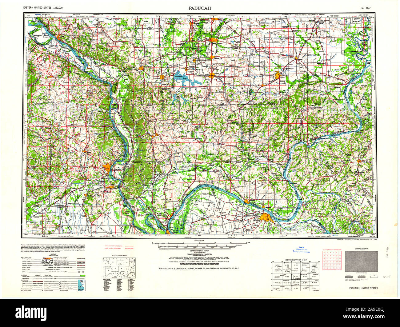Paducah map hi-res stock photography and images - Alamy