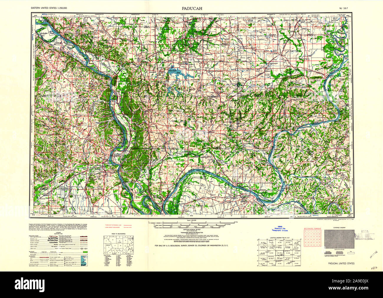Paducah map hi-res stock photography and images - Alamy