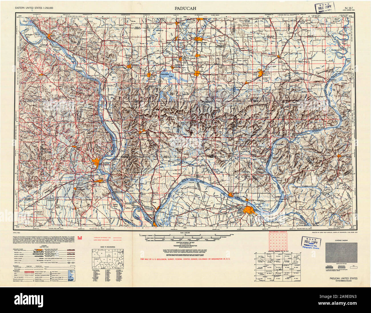 Paducah map hi-res stock photography and images - Alamy