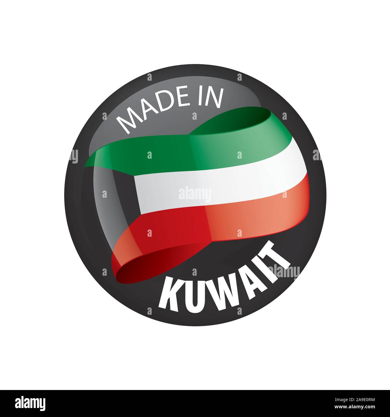 Kuwait flag, vector illustration on a white background Stock Vector ...