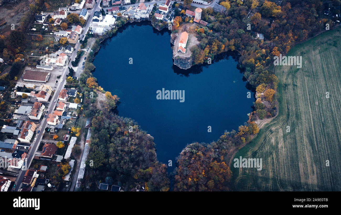 Germany, Saxony, Beucha, mountain church Beucha, heart-shaped ...